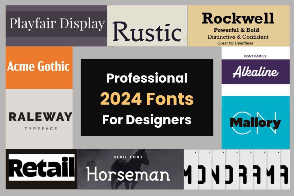 Professional Fonts For Graphic Designers in 2024